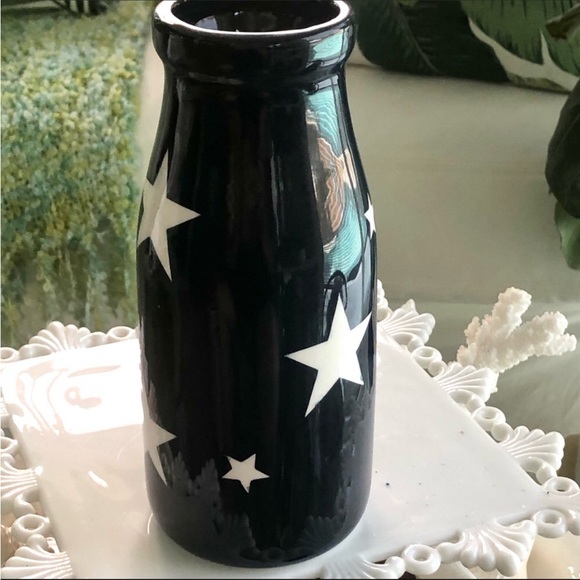 Accents | New Navy Blue Milk Bottle With White Stars | Poshmark